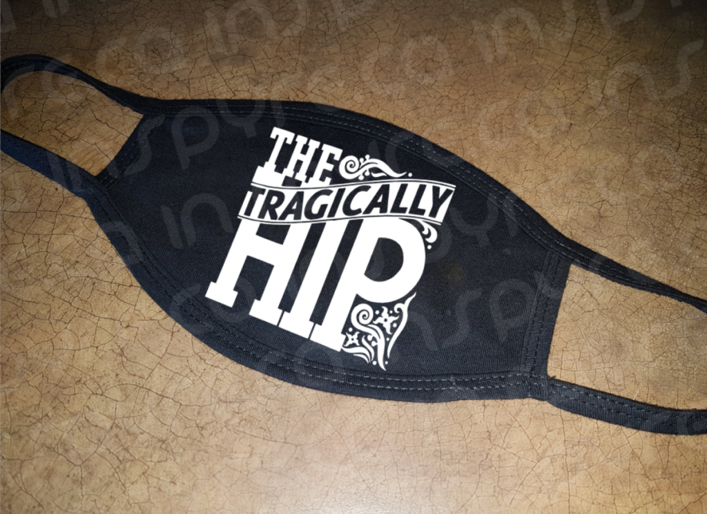 The Tragically Hip Face Mask / Cover, Black, Made in USA 100% Cotton ...