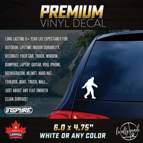 Yeti Bigfoot Sasquatch Vinyl Decal | 6.0 x 4.75in ANY COLOR | Window ...